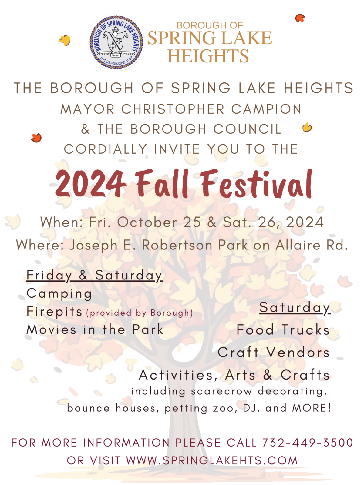 Events for May 2026 – Spring Lake Heights New Jersey